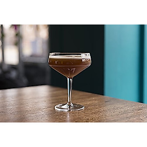 Crafthouse By Fortessa Professional Barware by Charles Joly, Etched Schott Zwiesel Tritan 8.8 oz Cocktail, Set of 4, 4 Count (Pack of 1), Coupe Glass