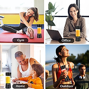 Portable Blender,Travel Blender,Personal Size Blender for Shakes and Smoothies with 6 Blades 20 Oz Mini Blender Cup with Travel Lid,Baby Food,Fruit Juice for Great Mixing (White)