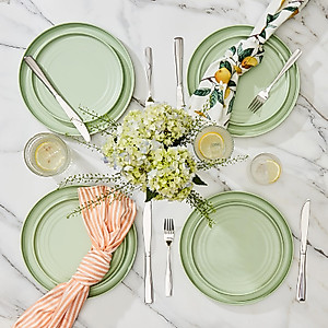 HIKAA 20PCS Silverware Set, Modern Flatware Set Service for 4, Cutlery Set for Home, Kitchen and Restaurant, Mirror Polished, Dishwasher Safe