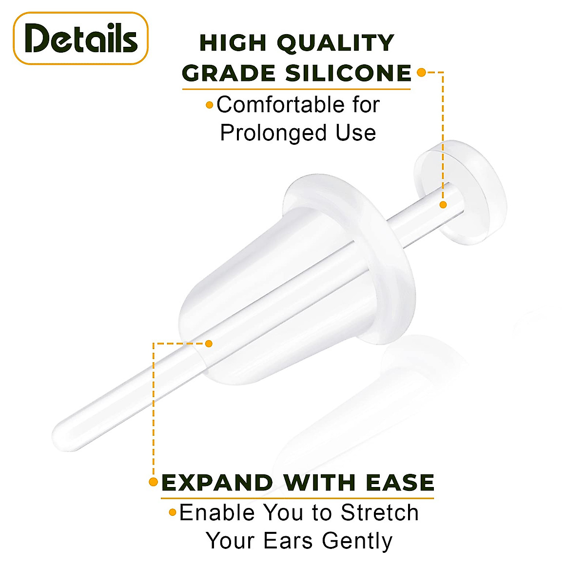 BIG GAUGES Pair of Retainer Flexible Clear Acrylic 20g Gauge 0.8mm Cartilage Earring Stud Helix Auricle Piercing Jewelry BG0540