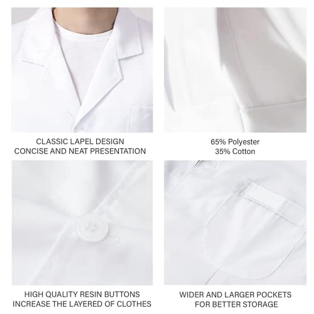 Personalized Lab Coat, Custom Embroidered Lab Coat with Icons Name Text, Unisex Long Sleeve White Lab Coat for Doctors, Nurses, Dentists-L-Women Size