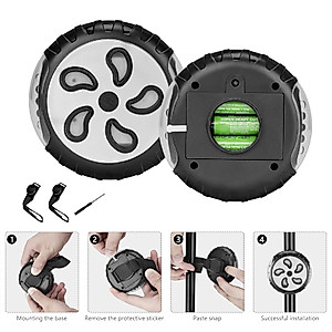 Suranew Stroller Lights 2 Pack LED Stroller Lights with White Red Light, Stroller Accessories, Waterproof Flash for Strollers, Walkers, Wheelchair Balance Cars Outdoor Night Use