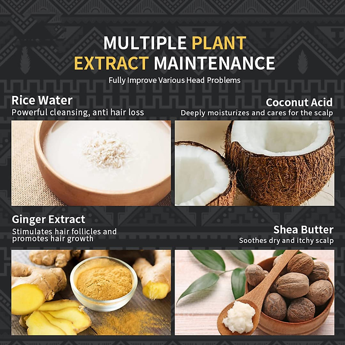 gowwim Rice Water Shampoo and Conditioner for Hair Growth - 2 in 1 Longsheng Shampoo Bar for Hair Loss, Dry/Damaged Hair, pH Balanced, Safe Pure Natural, 100g/3.5oz