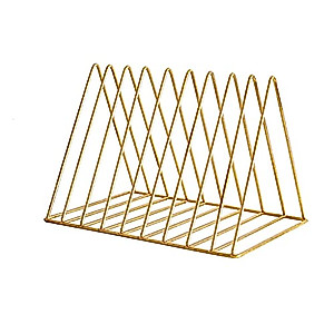 EYHLKM Bookshelf Rack Desktop Metal Book Block Newspapers Magazines Storage Holder Stand Decor