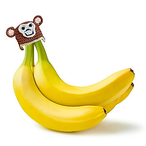 NANA HATS Banana Preserver | Keep Bananas Fresher for Longer | Includes Standard Size BPA-Free Silicone Cap with Magnet | Monkey