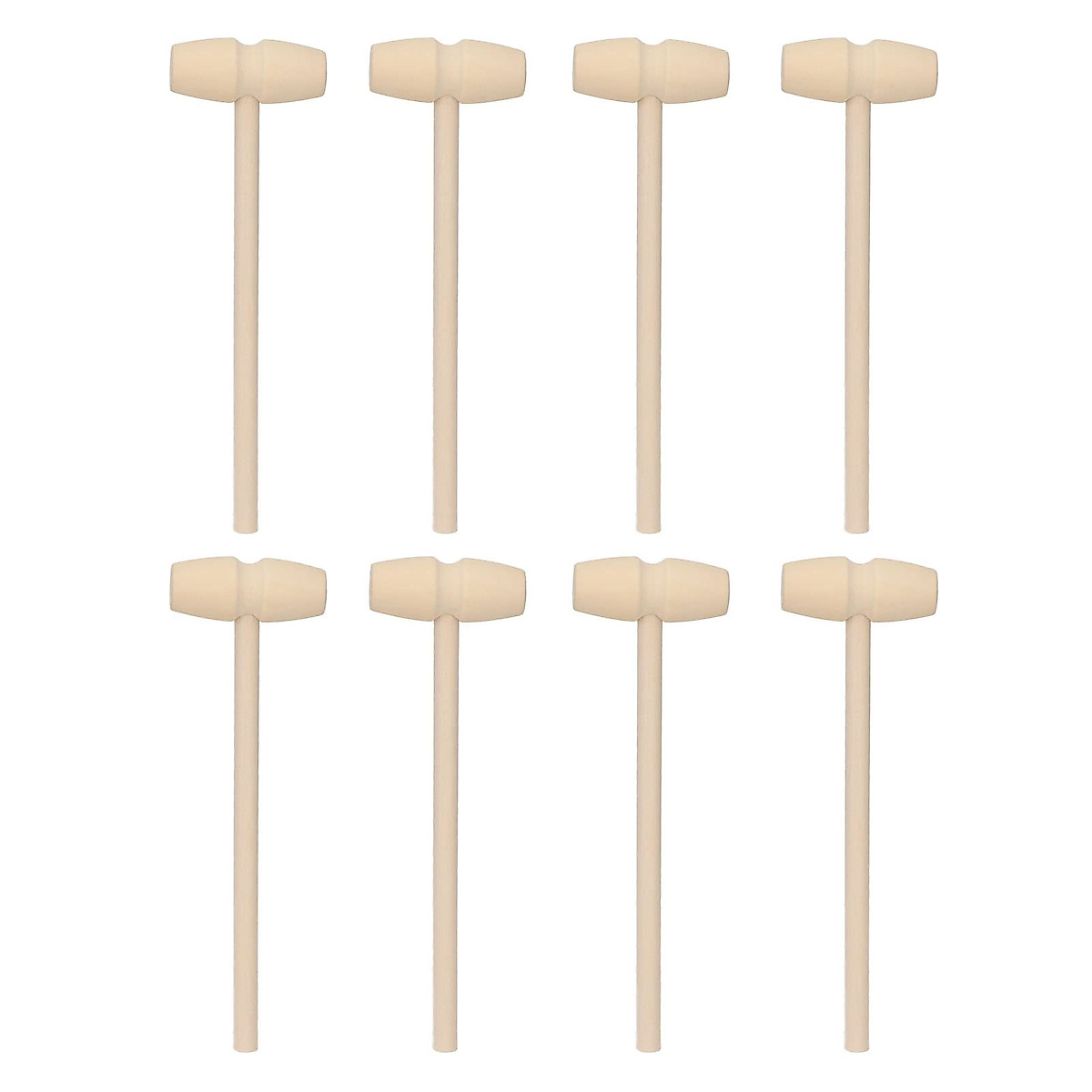 30pcs Mini Wooden Crab Lobster Mallets Seafood Shellfish Crab Hammer Craft Toys for Kids Wooden Mallets Breakable Heart Hammer for Chocolate Heart