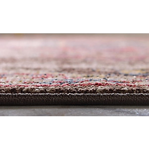 Rugs.com Eden Collection Rug – 6 Ft Runner Chocolate Brown Medium Rug Perfect for Hallways, Entryways