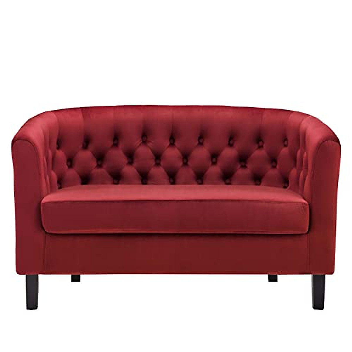 Modway Prospect Performance Velvet Loveseat, Maroon 28.5 x 49 x 29.5
