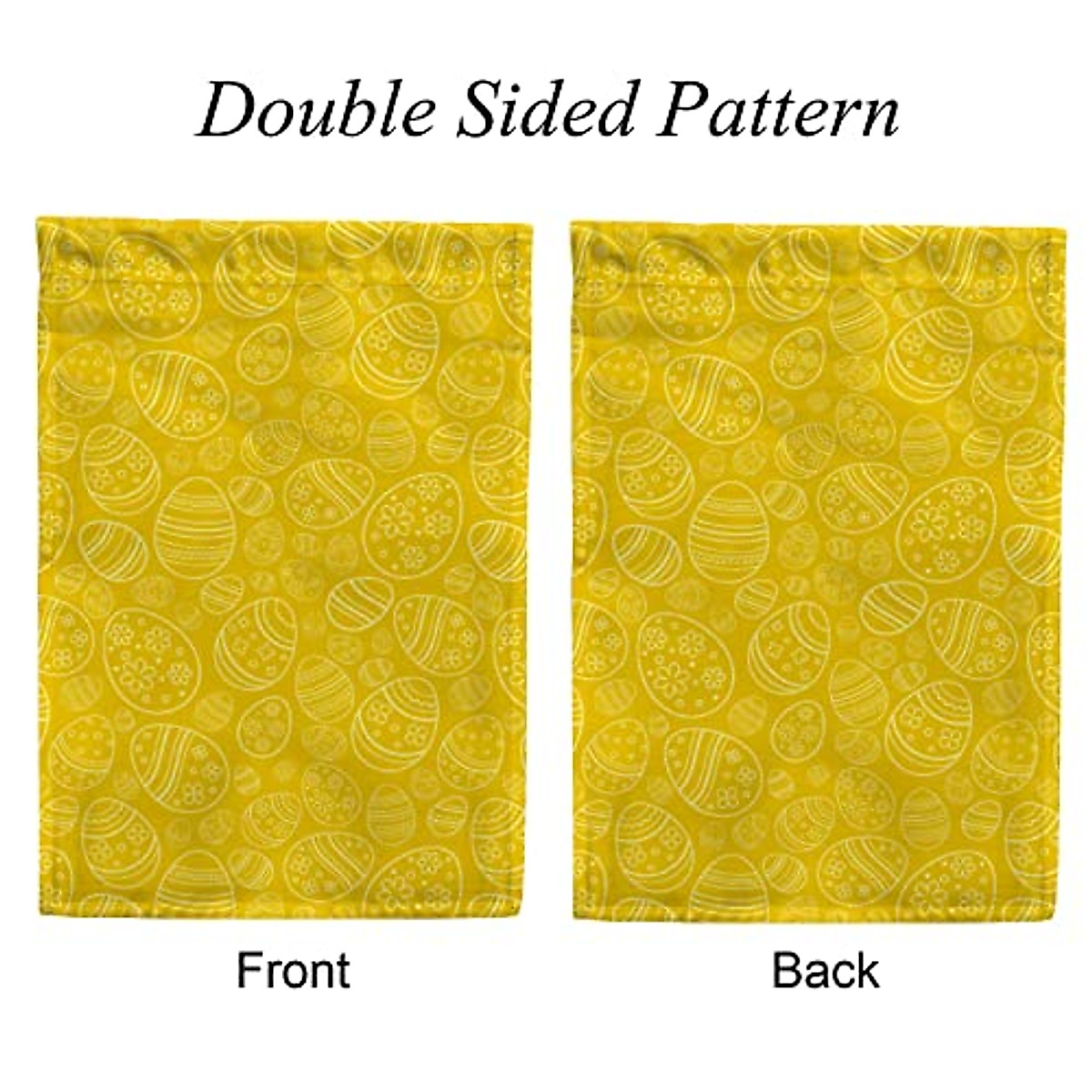 My Little Nest Seasonal Garden Flag Easter Yellow Cute Eggs Vertical Garden Flags Double Sided for Home Farmhouse Yard Holiday Flag Outdoor Decoration Banner 12"x18"