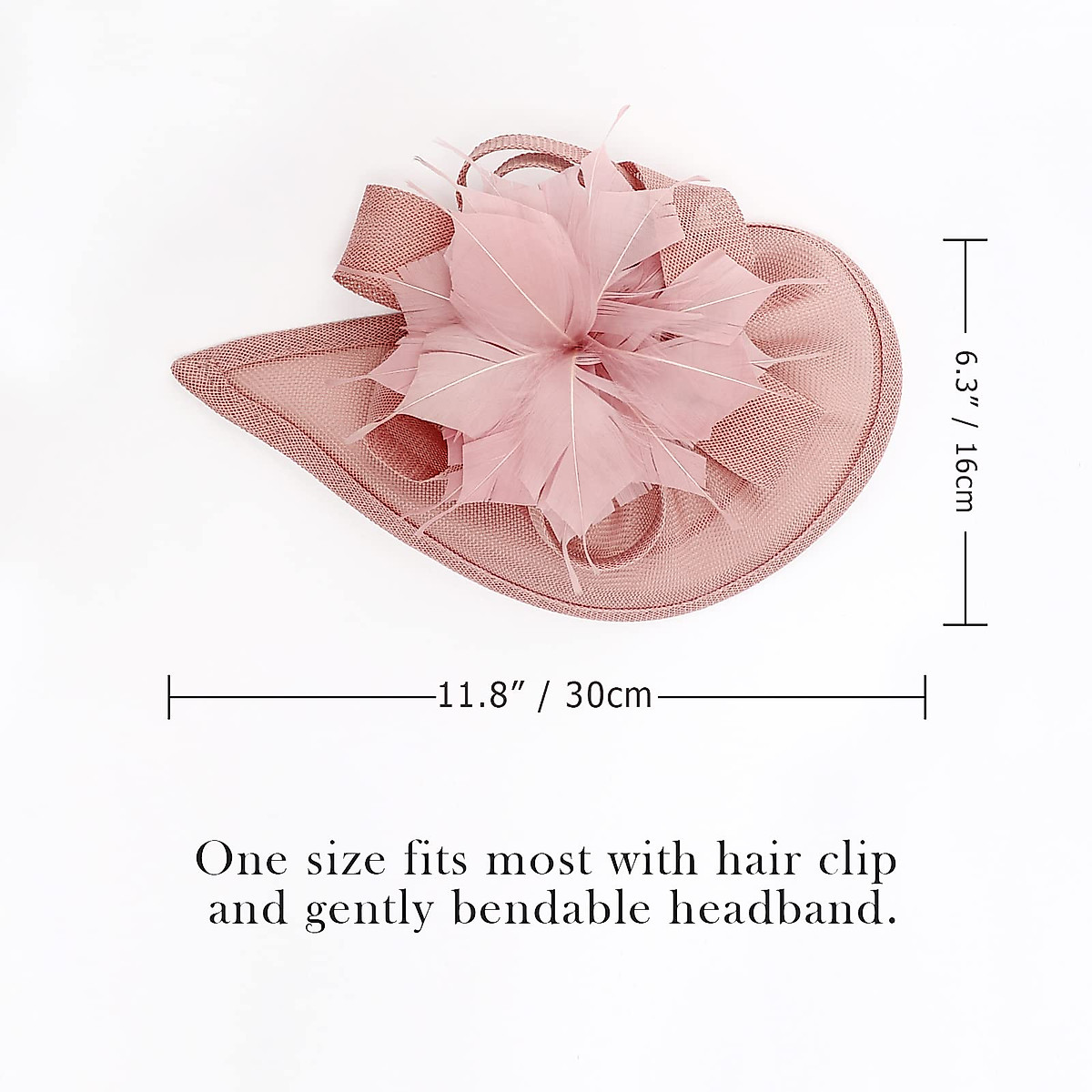 DRESHOW Women Fascinator Hats Tea Party Hat Vintage Pillbox Hat Headband for Cocktail