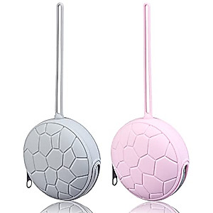 Uoeo 2 Pcs Pacifier Holder Case, Silicone Pacifier Bag Pacifier Storage Case Pacifier Bag Pouch Protective Pacifier Dustproof Storage Container for Home and Travel