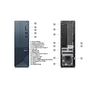 DELL 2023 Inspiron 3020S Small Desktop Computer, Intel Core i5-13400,Intel UHD 730 Graphics,Bluetooth,WiFi, Windows 11 Pro, Services Included (16GB RAM | 1TB SSD)