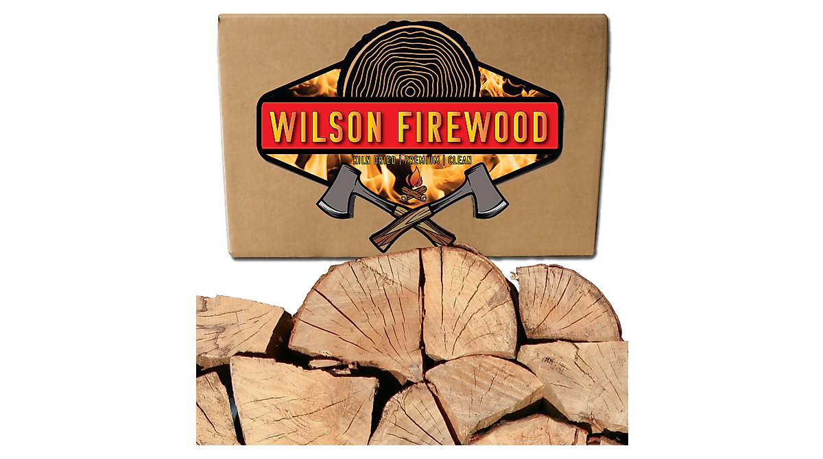 Wilson Cherry Split Firewood - Seasoned Natural Fire Logs for Cozy Fires