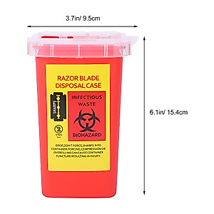 Blade Dispenser Case Razor Blade Disposal Case Barber Shop Storage Bank Container for Used Red