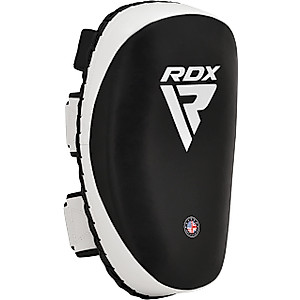 RDX Thai Pads for Kickboxing Muay Thai with Solid Handle Grip, Maya Hide Leather Curved Strike Shield for Boxing MMA Taekwondo Martial Arts, Training Combat Sports Knees Elbows Kicks Punches