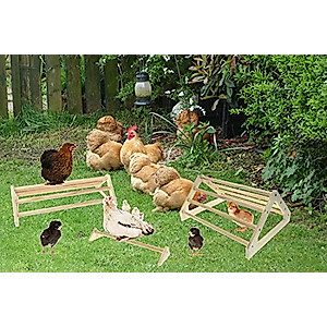 CooShou 3 Pack Chick Perch Chick Toys Chick Wooden Roosting Bar Chick Jungle Gym Perch Stand for Chicken Brooder, Coop Baby Chicks