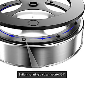 VAEHOLD Pantry Cabinet Lazy Susan Stainless Steel Black Spice Rack Turntable - Decorative Trays Storage Containers Organizer for Kitchen Cabinet, Snacks, Bathroom (10 inches)