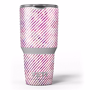 Design Skinz Slanted White Lines Over Multicolored Clouds - Skin Decal Vinyl Wrap Kit Compatible with The Yeti Rambler Cooler Tumbler Cups