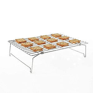Flagship Cooling Baking Rack Set of 4, 100% 304 Stainless Steel Wire Baking Rack, Stackable Cooling Cooling Roasting Cooking - 14.4''x10.43''