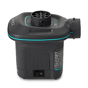 INTEX 66639E QuickFill 120 Volt AC Electric Pump: Inflates and Deflates Air Mattresses – Includes 3 Interrconnecting Nozzles – Compact Design – 650 L/Min Air Flow – Indoor Use