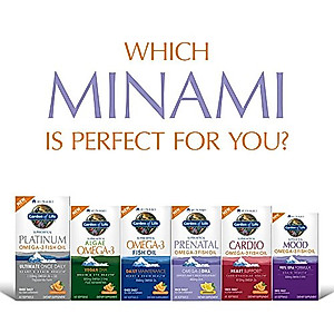 Garden of Life Minami Natural Prenatal DHA Omega 3 Fish Oil Supplement Softgels, Lemon, 30 Count