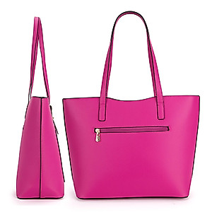 Montana West 3PCS Purses for Women Tote Bag and Wallet Set Shoulder Satchel Crossbody Bags Leather Handbag for Gift Travel Casual Work MWC3-201HPK