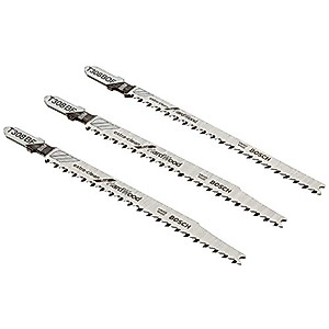 Bosch DIY 3tlg. Stichsägeblatt-Set Extra Clean for Hard Wood zum Sägen in Hartholz