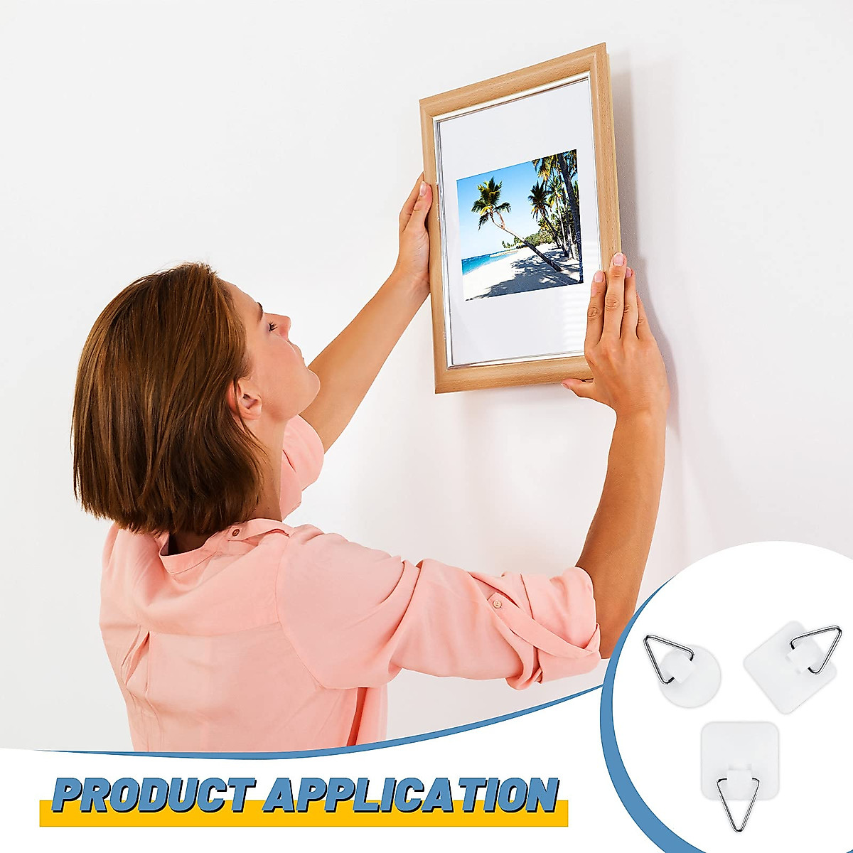 40 Pieces Invisible Adhesive Plate Hanger Round Vertical Plate Holder Self-Adhesive Wall Plate Hanger Self-Adhesive Wall Dishes Hook Rubber Plate Wall Hanger for Bathroom Kitchen Department Office