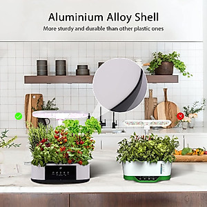 12 Pods Hydroponics Growing System, SXYCMY Indoor Garden Hydroponics Kit with 128 Lamp Beads 24W Full Spectrum Grow Lights in 5 Colors, Up to 16" Adjustable Height for Home Gardening, Auto Timer