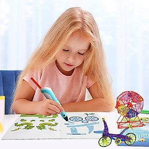 3D Pen Stencils, 20 Pages 40 Patterns 3D Drawing Book Templates, with a Reusable Transparent PVC Drawing Board, 3D Art Pen Accessories for Kids Ages 8-10 and Adults Starter for 3D Printing Pen
