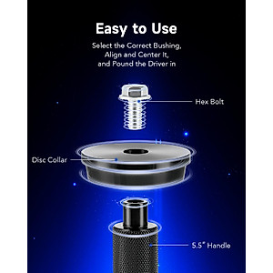 Orion Motor Tech Bearing Press Kit, 10pc Bearing Race and Seal Driver Set with Seal Driver and 9 Bearing Adapters, Seal Installer Bearing Driver Kit for Bearing Installation, with Blue Case