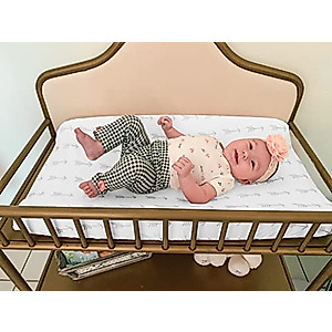 Changing Pad Cover – Premium Baby Changing Pad Covers 4 Pack – Boy or Girl Changing Pad Cover – Pure Jersey Machine Washable Grey and White Changing Table Cover – Diaper Changing Pad Cover Sheets