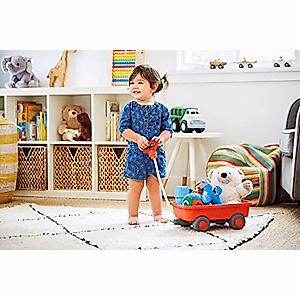 Green Toys Wagon, Orange - Pretend Play, Motor Skills, Kids Outdoor Toy Vehicle. No BPA, phthalates, PVC. Dishwasher Safe, Recycled Plastic, Made in USA.