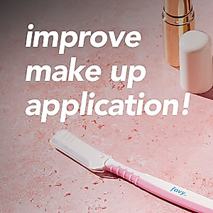 FAVY Facial Beauty Dermaplane Razor – 3 PACK, Multipurpose Skin Exfoliator and Eyebrow Trimmer, Smooth Clear Skin, Flawless Makeup Application, Peach Fuzz Remover, Men and Women Dermaplaning Tool