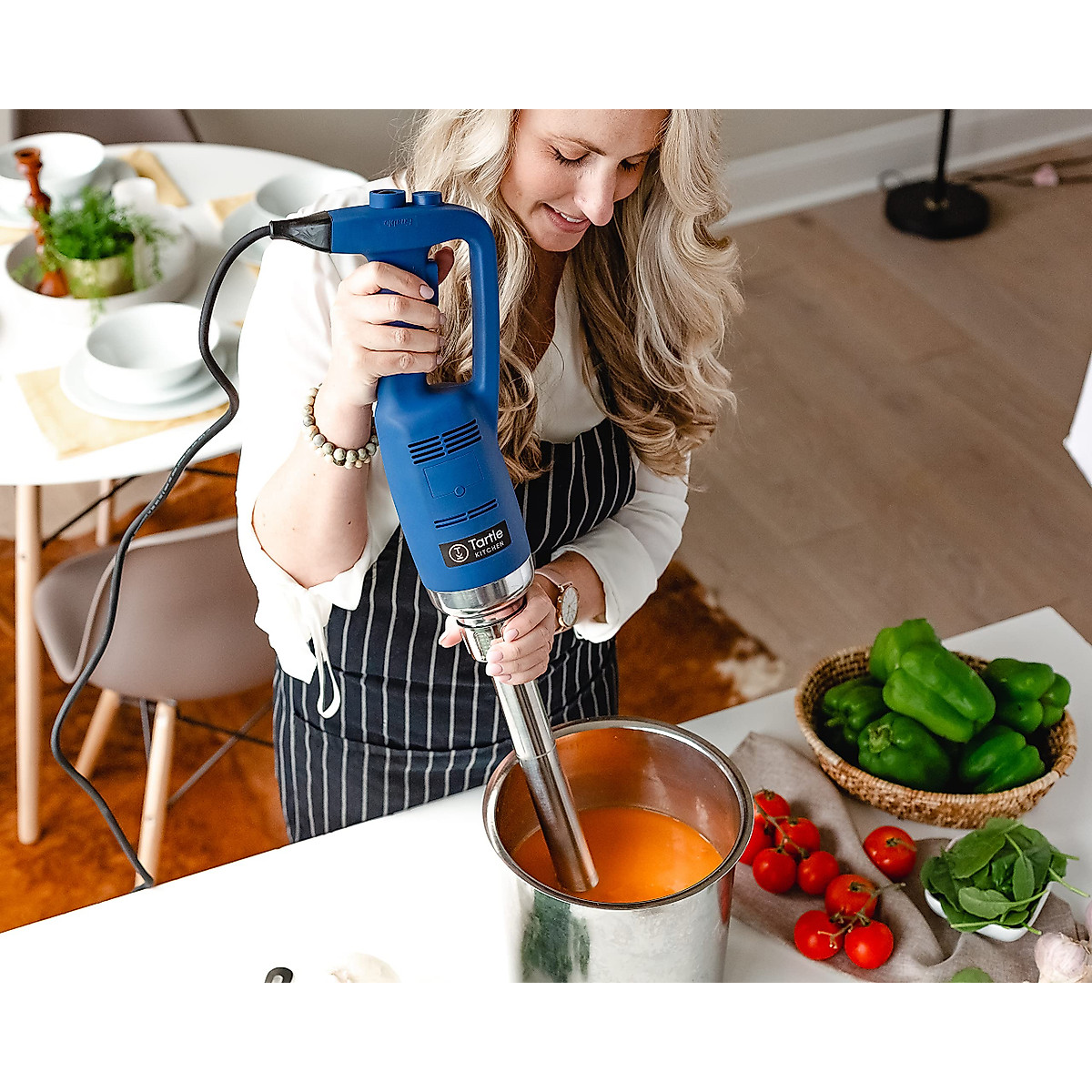 TK Tartle Kitchen Commercial Immersion Blender, Variable Speed, Heavy Duty 500W, 4000-16000 RPM, 20inch Shaft