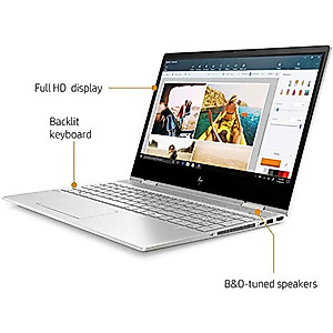HP Envy X360 2-in-1 Touchscreen Laptop 15.6" FHD i7-10510U Business PC, 16GB RAM, 512GB SSD, Quad-Core up to 4.90 GHz, USB-C, Fingerprint, Backlight Keyboard, B&O Speakers, Webcam, Win 10