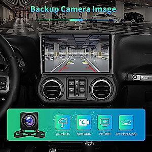 Car Radio Stereo for Jeep Wrangler JK Compass Dodge Ram with Wireless Carplay Andriod Auto