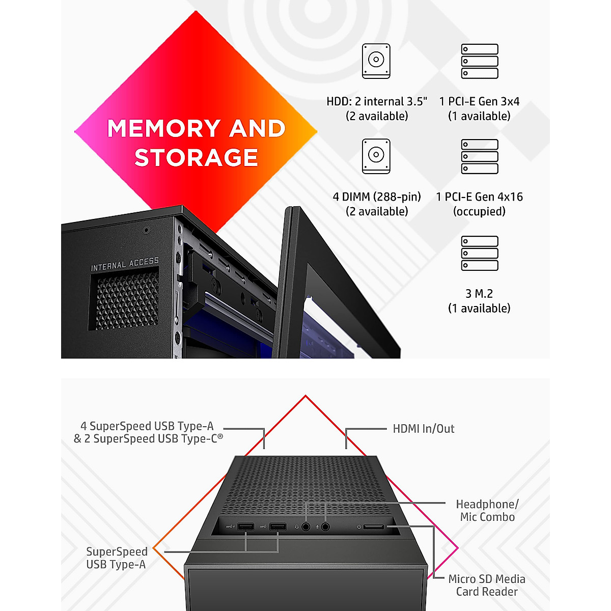 Omen 30L Gaming PC, NVIDIA GeForce RTX 3070, AMD Ryzen 7 5800X, HyperX 32 GB RAM, 1 TB SSD, Windows 10 Pro, Wi-Fi 6 & Bluetooth 5, Liquid Cooling, RGB Lighting (GT13-1170, 2021)