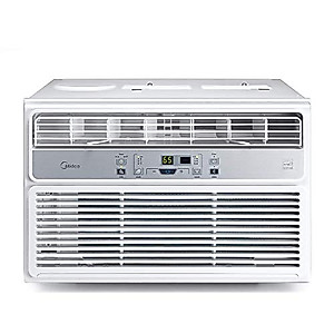 MIDEA EasyCool Window Air Conditioner - Cooling, Dehumidifier, Fan with remote control - 6,000 BTU, Rooms up to 250 Sq. Ft. (MAW06R1BWT Model) (Renewed)