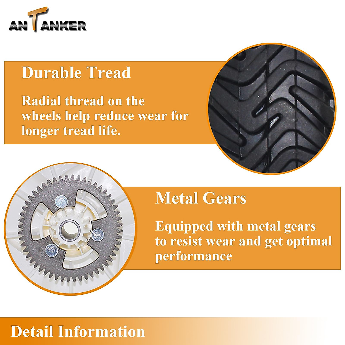 Antanker 105-3036 Wheel Gear Assembly Replaces for Toro 105-3036 105-3024 105-3025 for Toro 22" Lawn Mower Rear Wheel 8 Inch, 2 Pack, 20017 20041 20066 20068 20073 Recycler Self-Propelled Push Mower