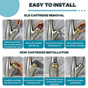 RP50587 Cartridge Valve for Delta DTS Faucet Cartridge Repair Kit, Kitchen Lavatory Shower Faucet Valve Assy, Works with DIAMOND Seal Technology Models Featuring Motion Cartridge with Allen Wrench