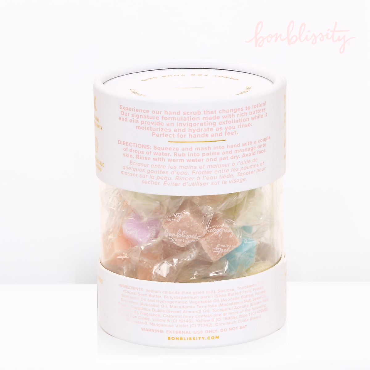 Bonblissity Sweet+Single Candy Sugar Scrub, Assorted, 30 Pcs - Exfoliating, Skin, Hands, Feet, Natural Butters & Oils, Sugary, Salty, Individually Wrapped, Exfoliate & Moisturize, On The Go, Travel