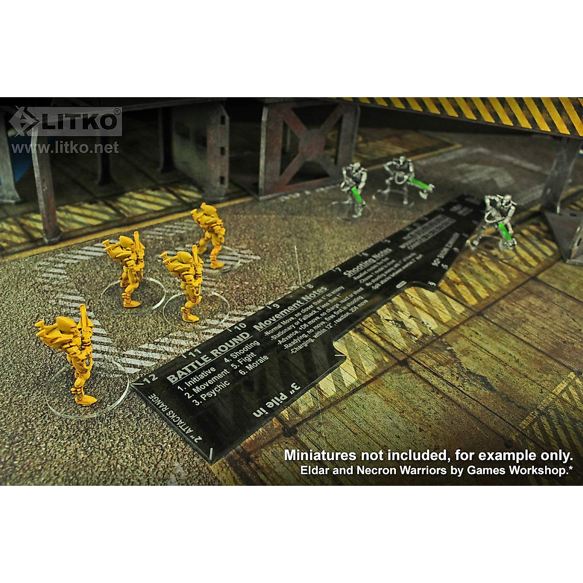 LITKO Double Sided, Range Combat Gauge Compatible with Warhammer 40,000® Kill Team 2nd Edition
