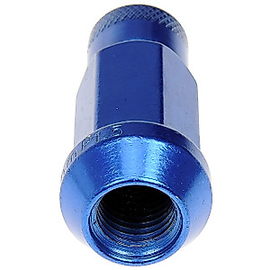 Dorman 713-385D Blue Open End Knurled Wheel Nuts Compatible with Select Models, 20 Pack