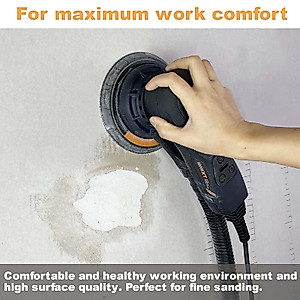 MAXXT Electric 5mm Random Orbital Sander Brushless 350W 3A Multi-function Variable Speed Electric Corded Orbital Sanders Machine with 10 Sanding Paper for Woodworking (R7303-2.5mmOrbit-EU)