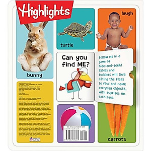 First 101 Words: A Hidden Pictures Lift-the-Flap Board Book, Learn Animals, Food, Shapes, Colors and Numbers, Interactive First Words Book for Babies and Toddlers (Highlights First 101 Words)