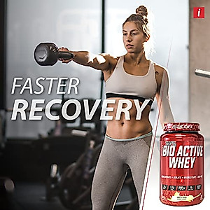 iSatori 100% Bio-Active Whey Protein Powder, Concentrate, Isolate and Hydrolysate - Bio-Gro, Bio Active Peptides, and BCAAs for Recovery 25G of Protein per Serving - Vanilla Swirl (26 Servings)