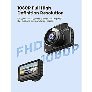 AZDOME M17 WiFi Dash Cam with APP 1080P FHD DVR Car Driving Recorder 3 Inch IPS Screen Dashboard Camera 150° Wide Angle, G-Sensor, Parking Monitor, Loop Recording, Super Night Vision