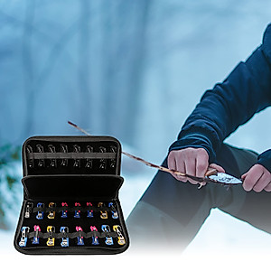 Knife Case,Knife Display Case,Knife Storage,40 Slots Butterfly Knife Display Case,Knife Organizer Folding Knife Holder,Knives Roll Collection Carrier Bag For Survival Tactical Outdoor EDC Mini Knife