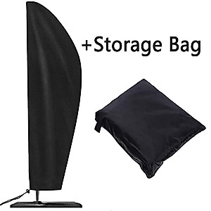 UPODA Patio Umbrella Cover Waterproof Outdoor Anti-UV Umbrella Cover with Zipper (Fit Offset Umbrella 9ft-12ft)